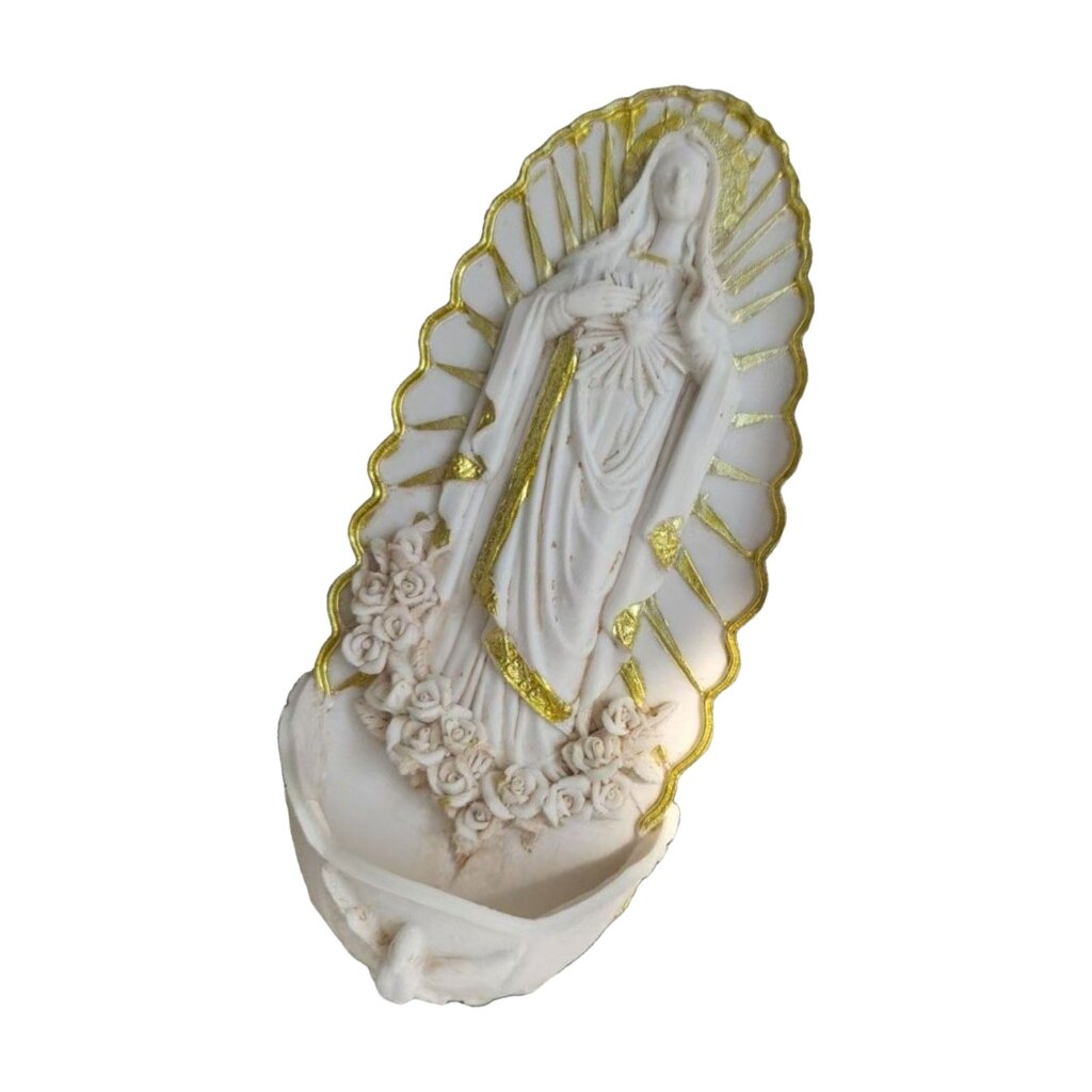 Духовный Домашний Акцент Смолы Купель Со Святой Водой Бассейн Фонтан Фигурка Домашняя Церковь