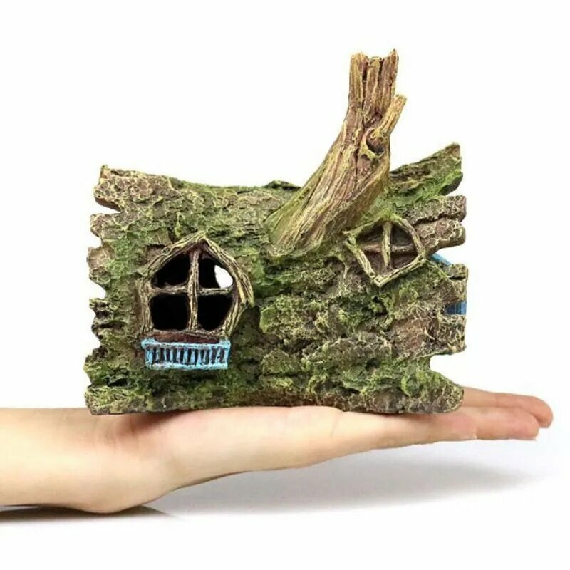 1 шт Креативные деревянные домики с аквариумом