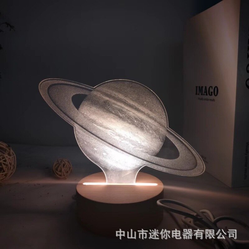 Специальное предложение ко Дню защиты детей: креативный ночник Saturn LED 3D для спальни, общежития, подарок для