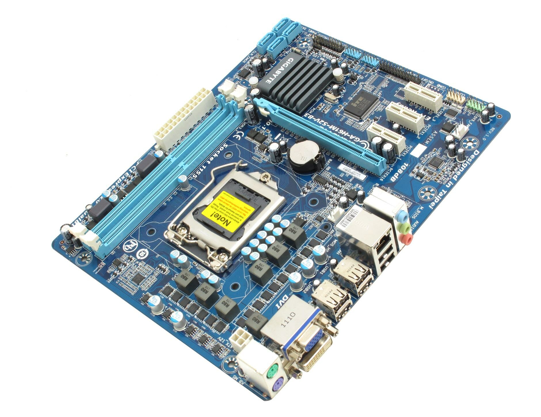 GIGABYTE GA-H61M-S2V-B3 rev1.0/1.1 (OEM) LGA1155 H61PCI-E+Dsub+DVI+GbLAN SATA MicroATX 2DDR3