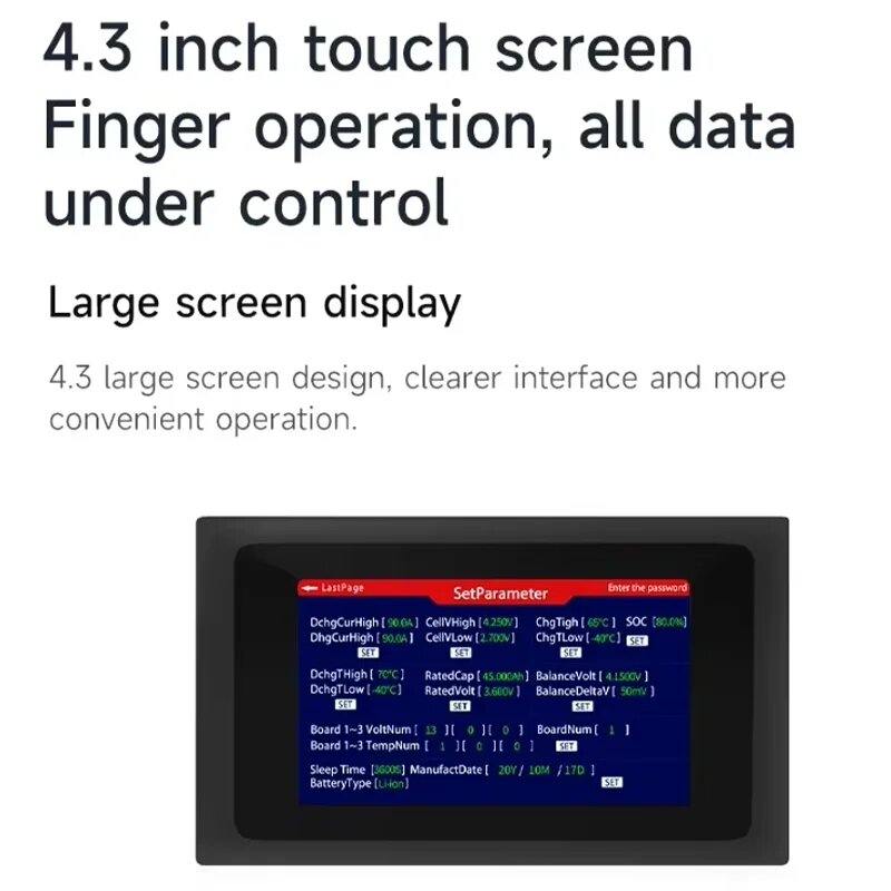 Daly BMS 3.0LCD UART, 4.3" ЖК-экран — фото 1
