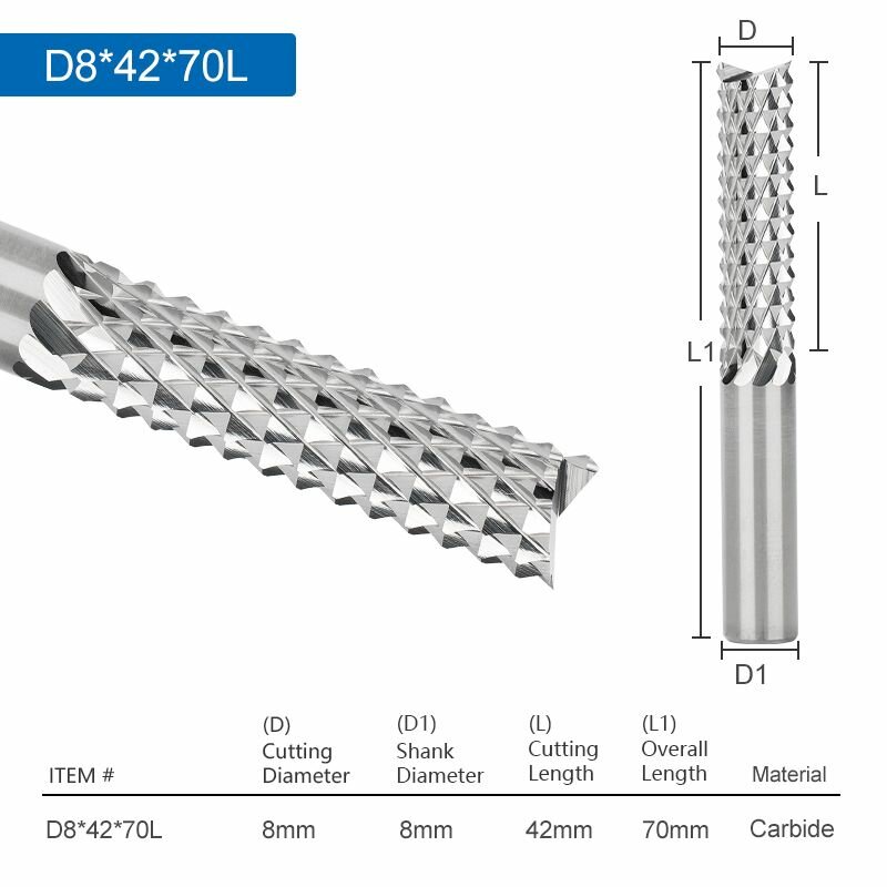 Фреза спиральная рашпильная "кукуруза" 8x42x70мм