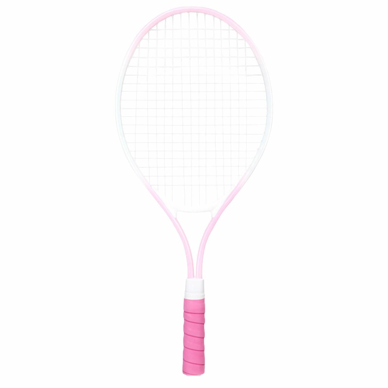 Детская теннисная ракетка, 21 дюйм, розовая, легкая, с эргономичной ручкой для мальчиков и девочек, для парка и тренировок