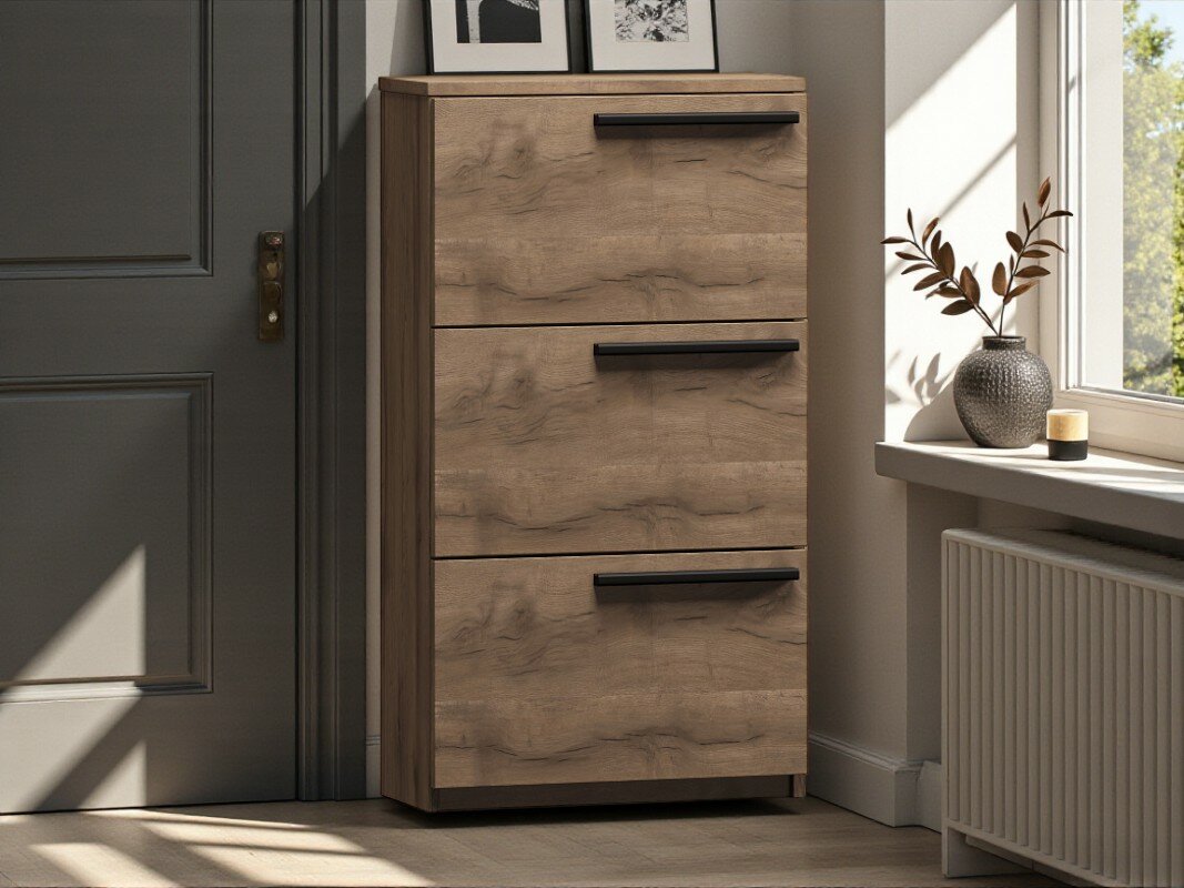 Обувница Лорена Пакс-3 Дуб Табачный U1147 NOW 65x30x115 см, коричневый Дом мебели для вас