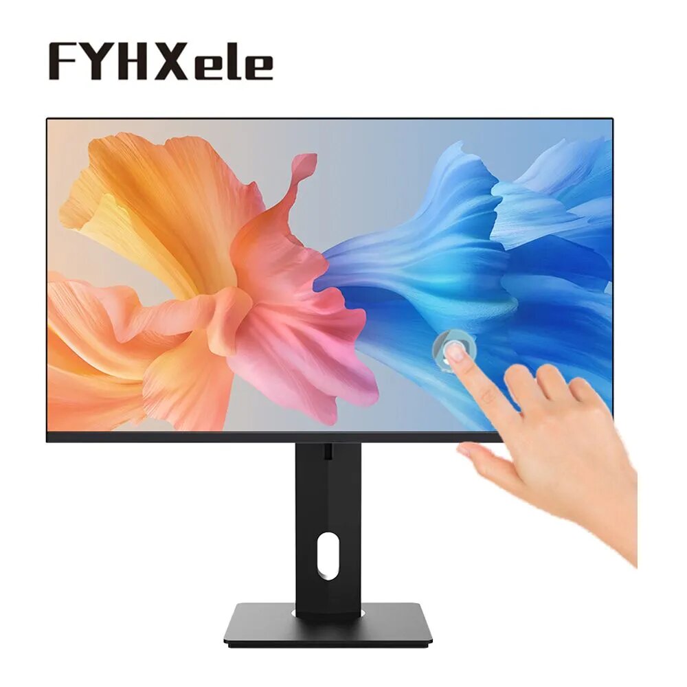 FYHXele 27" Монитор 27 дюймов монитор сенсорный поворотный 75 Гц IPS, черный