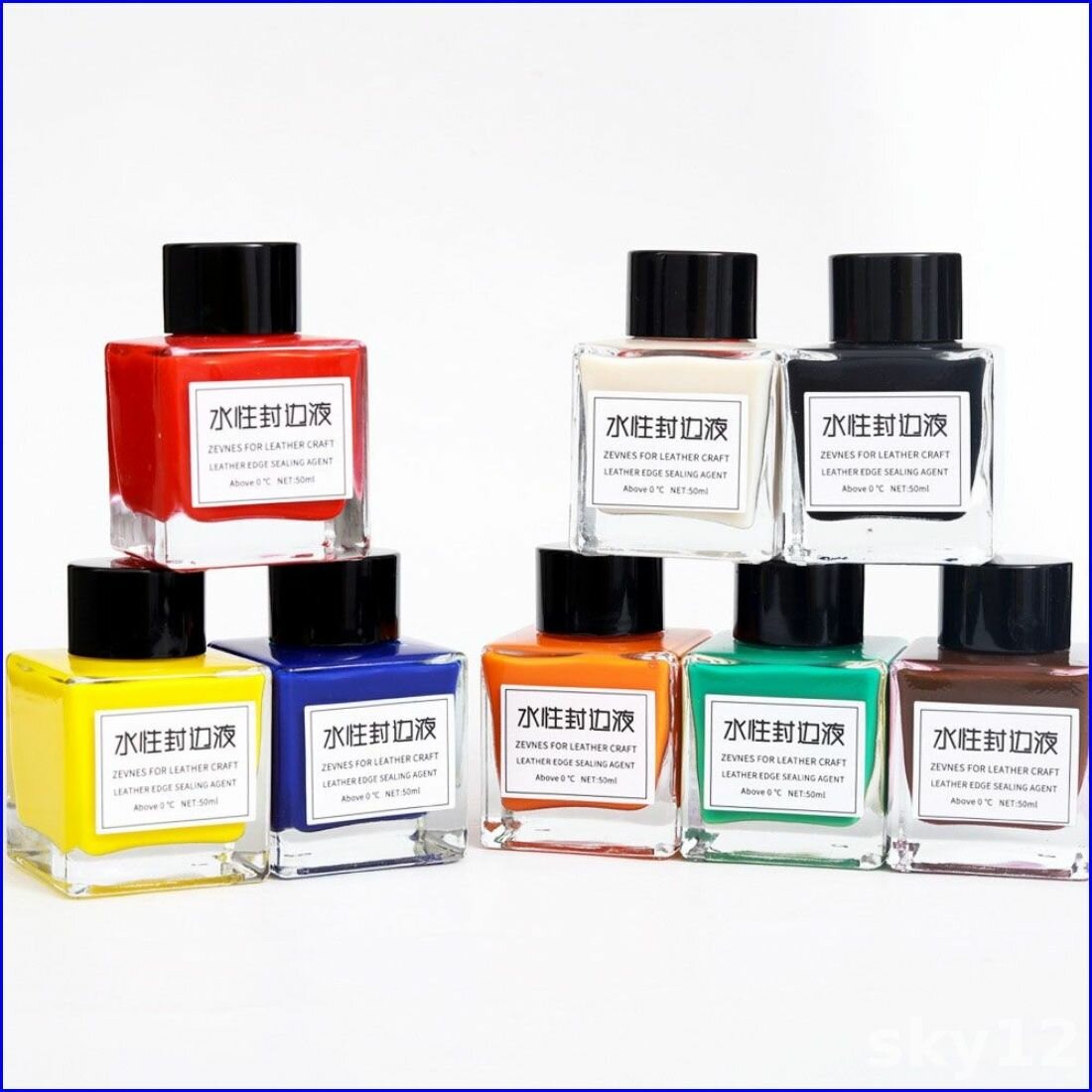 Краска для обработки уреза кожи на водной основе, 1 бутылка по 50 мл, Синий