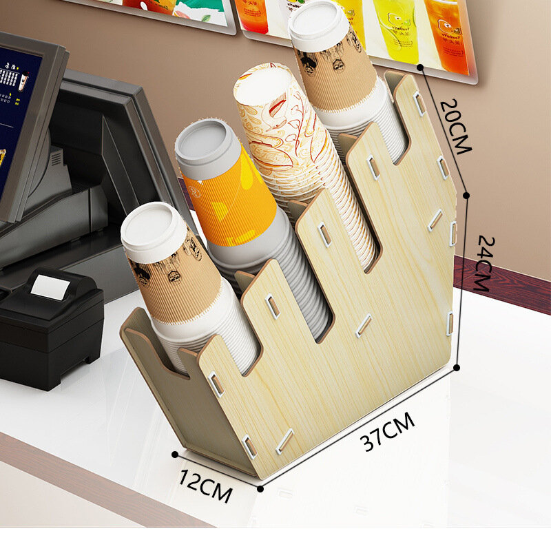Настольный многофункциональный держатель для стаканов, одноразовая бумажная подставка для стаканов, диспенсер для стаканов в молочном чайном магазине, барная стойка в кофейне