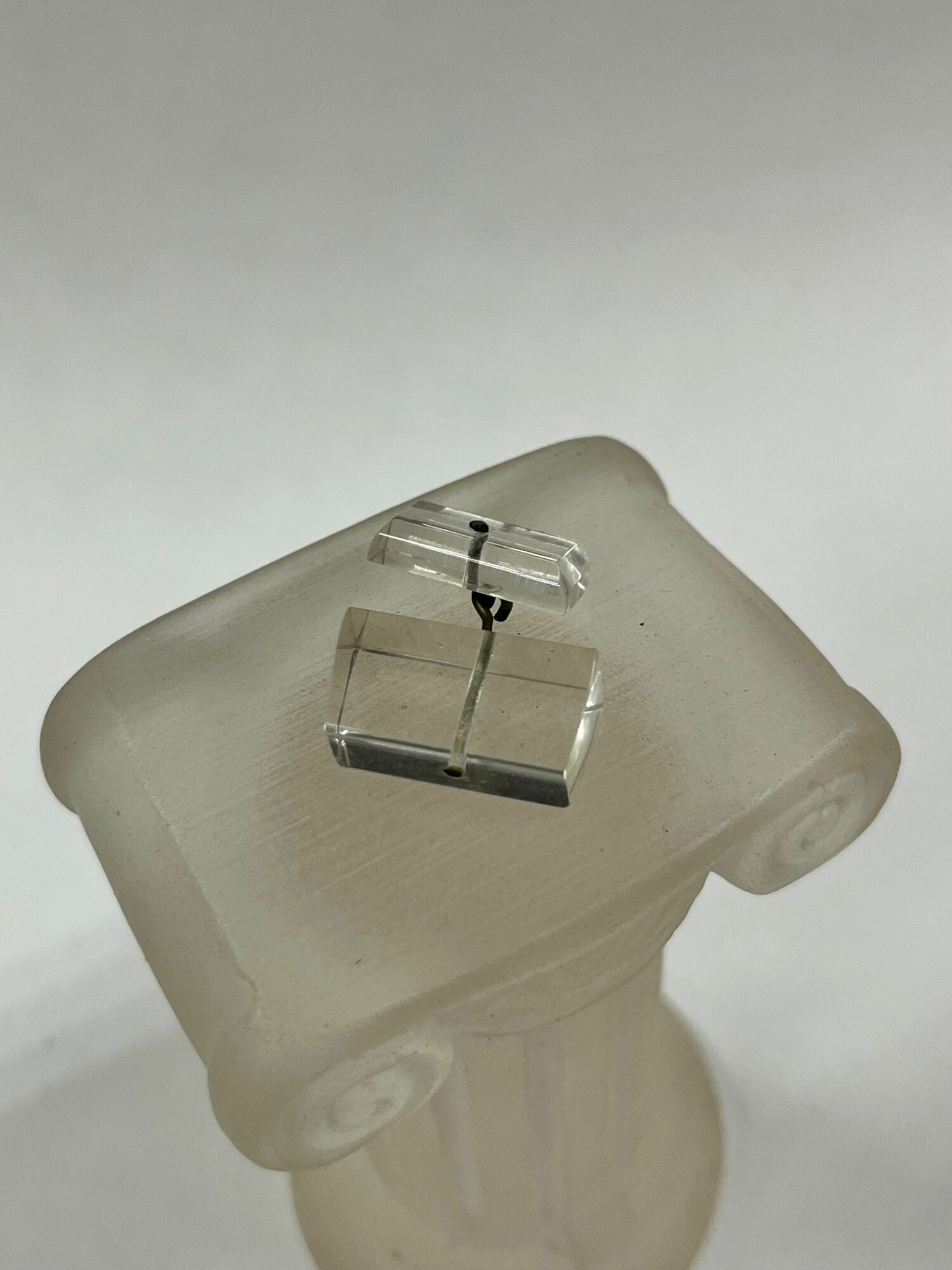 Советская винтажная запонка, хрустальная