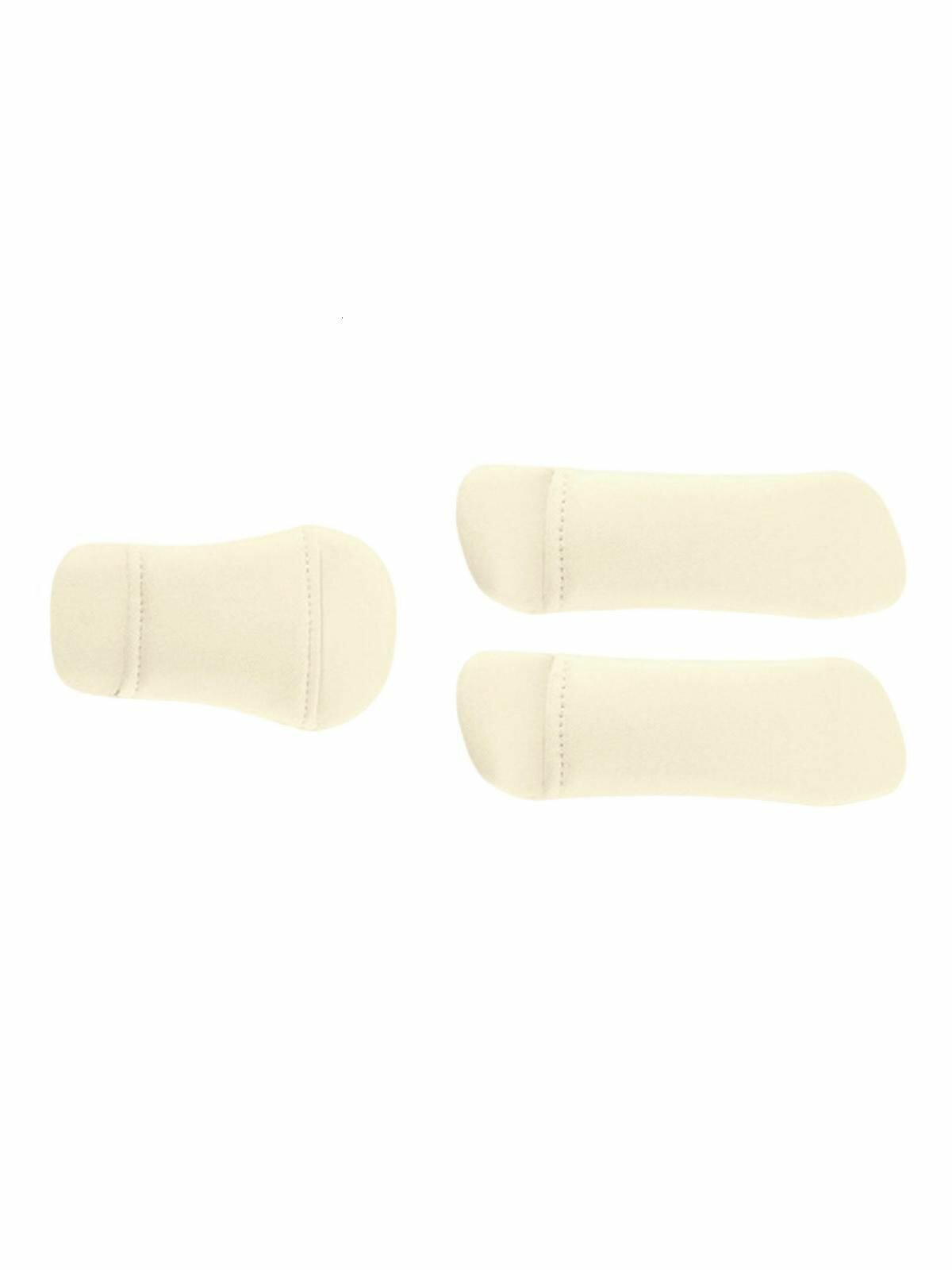 Комплект из 3 предметов для детского автокресла, ремень безопасности, накладка на плечо, передняя накладка на промежность, защитный чехол для коляски-белый