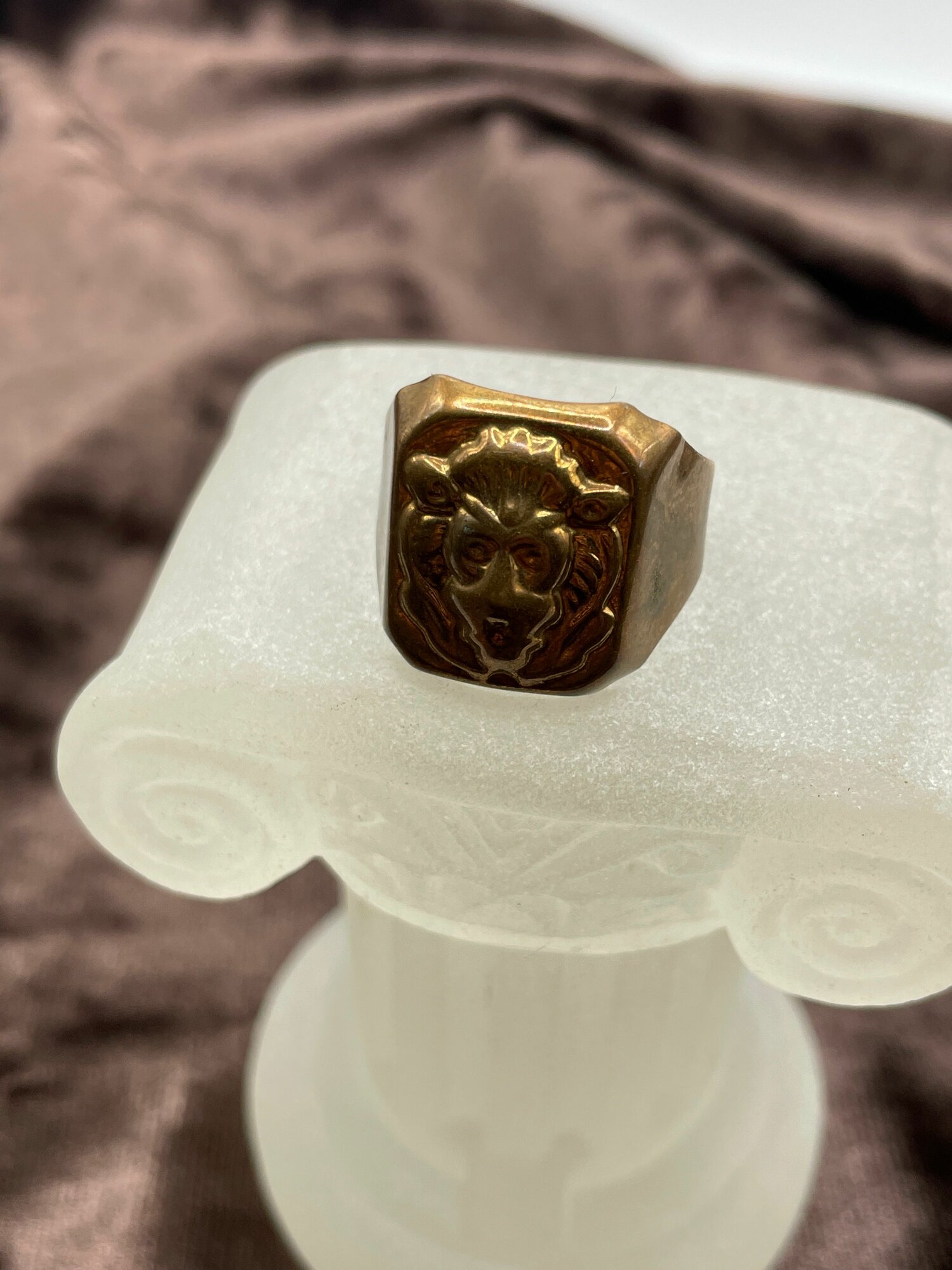 Винтажное кольцо, серебрение, размер 19