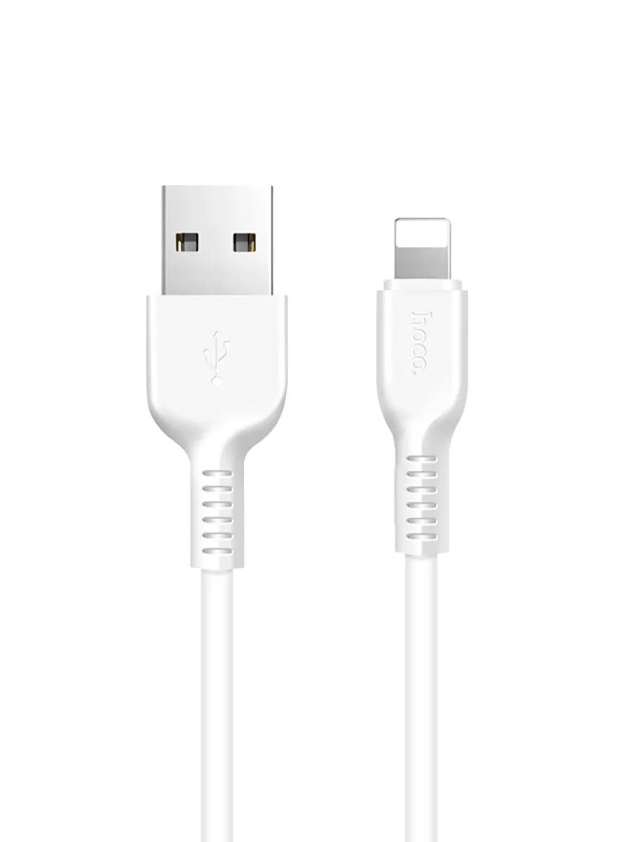 Кабель Hoco X20 USB to Lightning, 2.4А, 2 метра, белый (для iPhone 14, 13, 12, 11 и ранее)