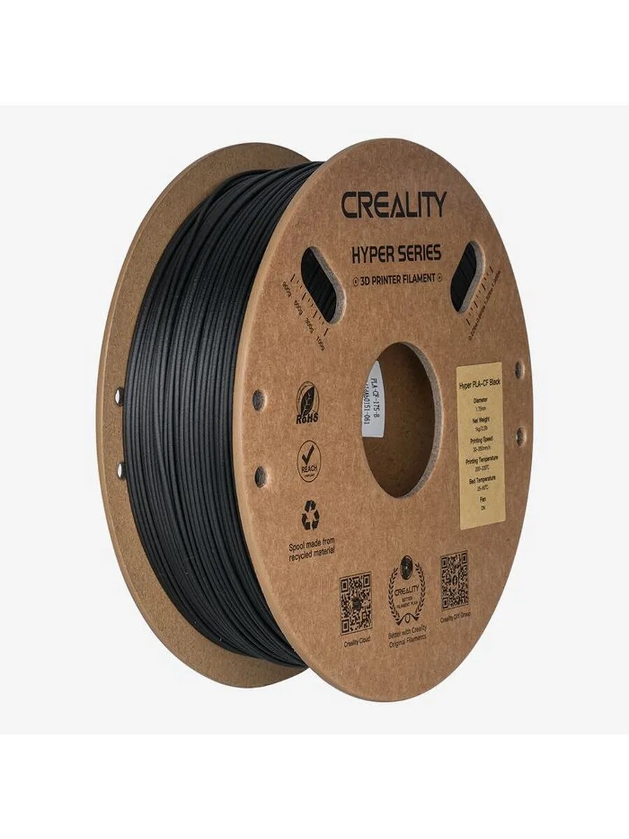 PLA-CF нить для 3D печати (черный карбон, 1.75мм, 1кг)