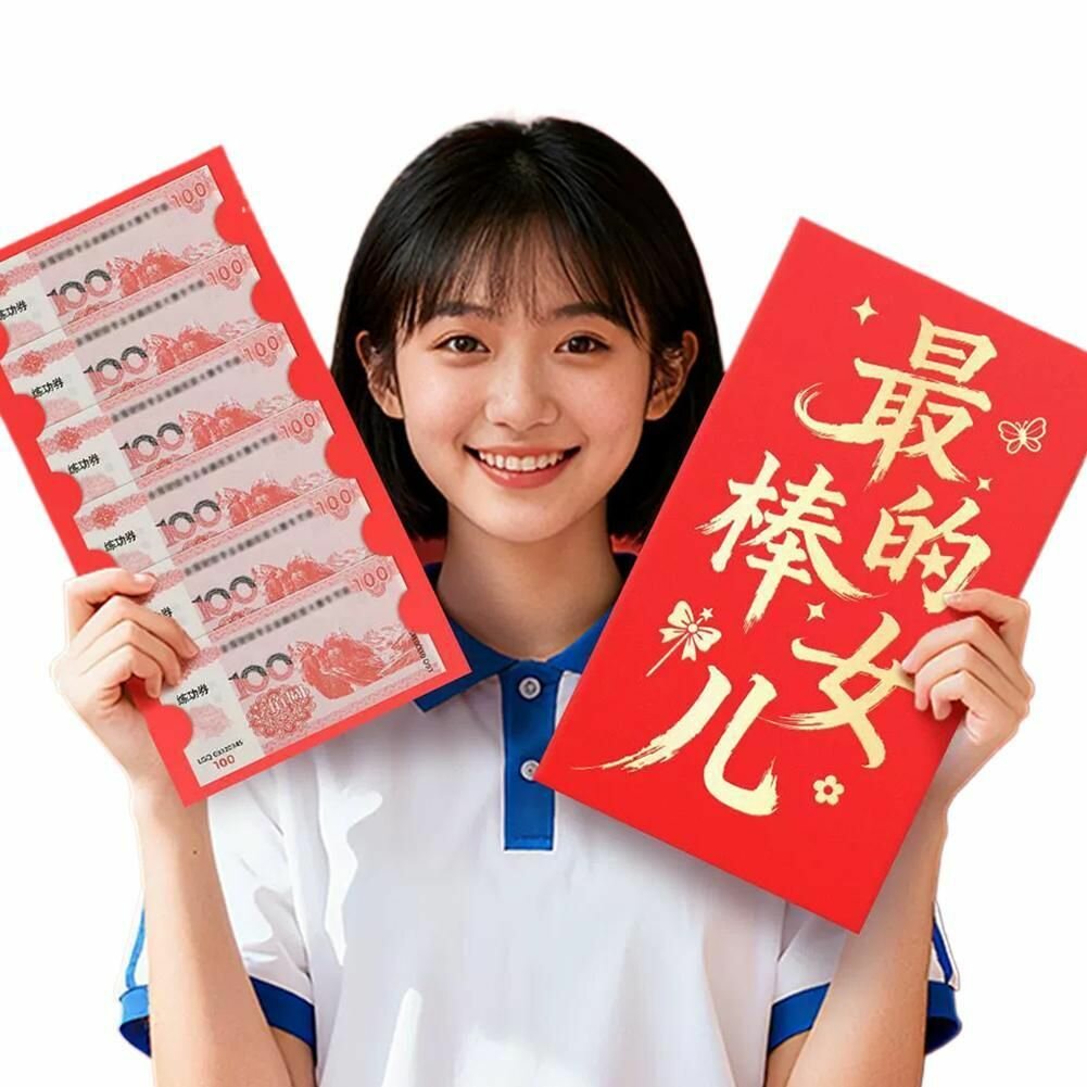 Новый год, большой декоративный красный конверт