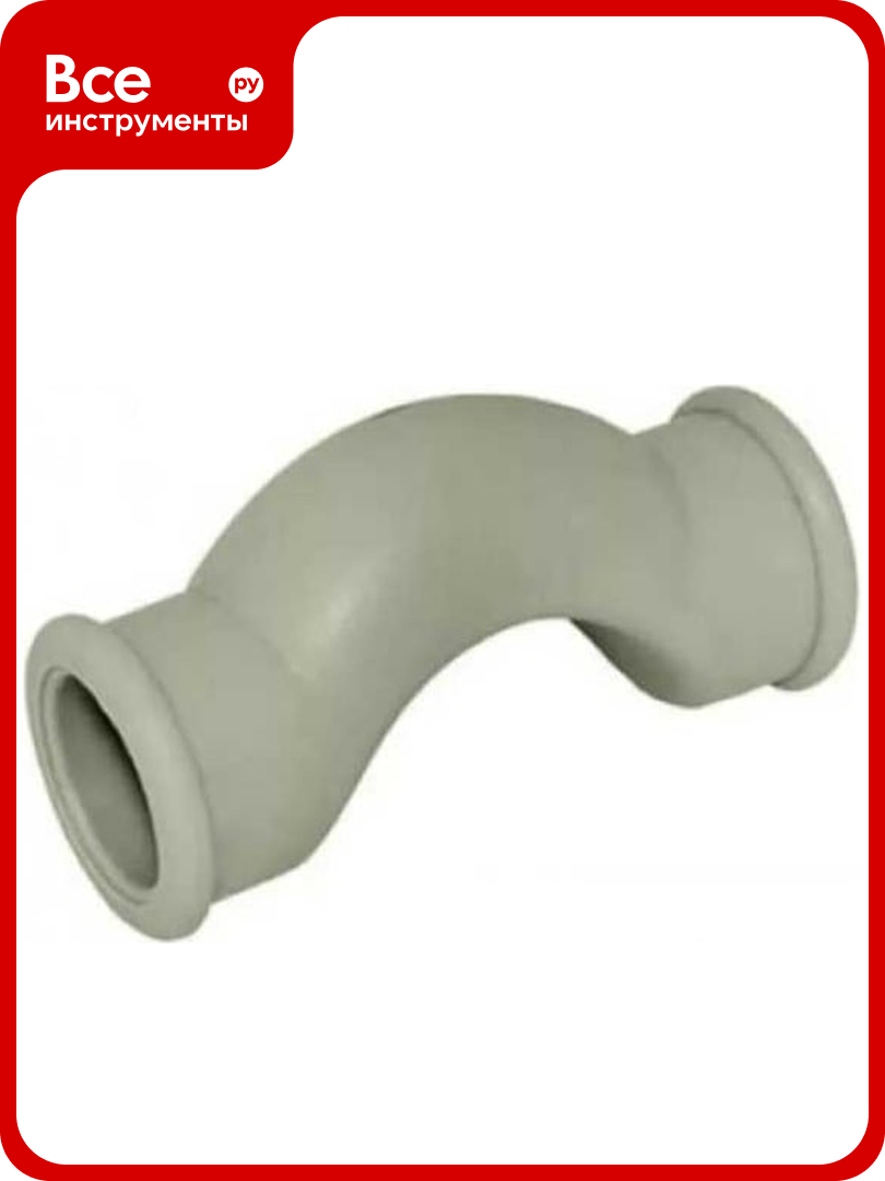 Обводное колено раструбное Damento 32 мм, серое 8787