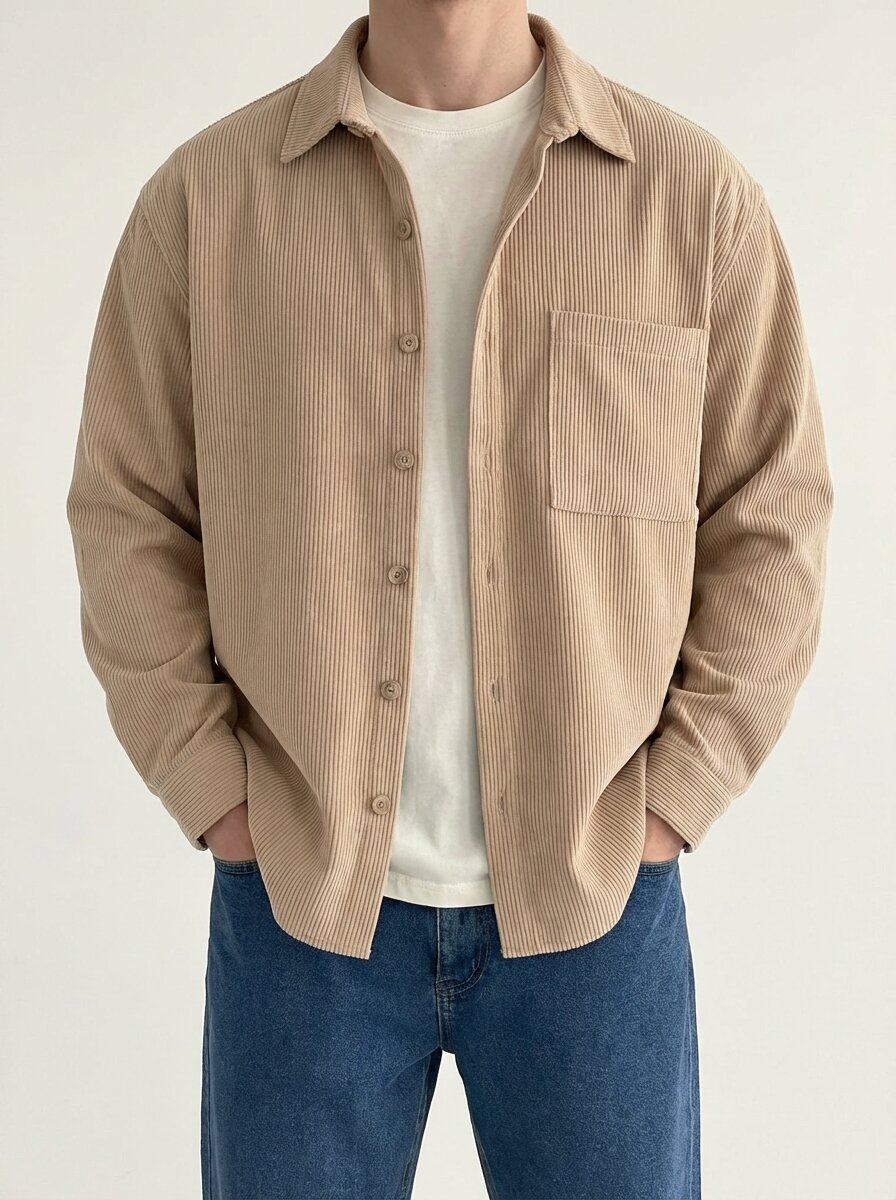 Рубашка мужская вельветовая