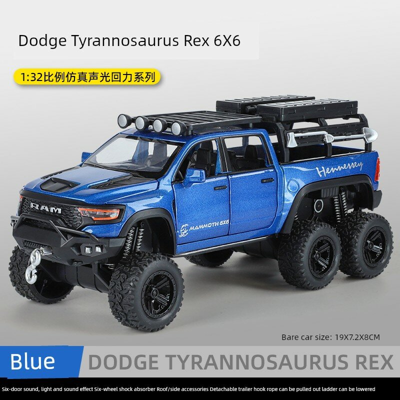 Модель-копия грузовика Маммут с 6 колесами в синем цвете, масштаб 1:64, игрушечный автомобиль