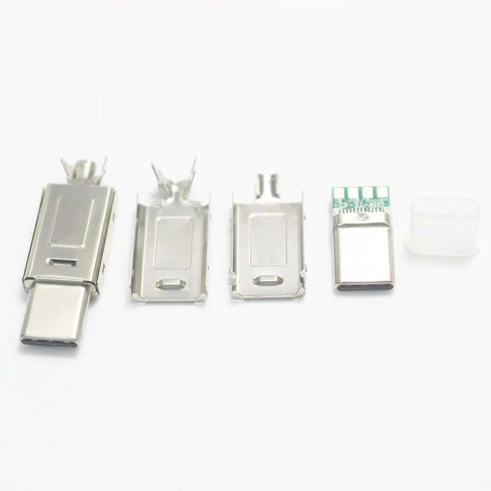 Комплект из 2 шт. 6-контактных USB Type-C штекеров с микрофоном для аудио и музыки, запчасти USB-C для самостоятельного ремонта, для кабелей наушников 3,5 мм N1 V1N30 MMCX