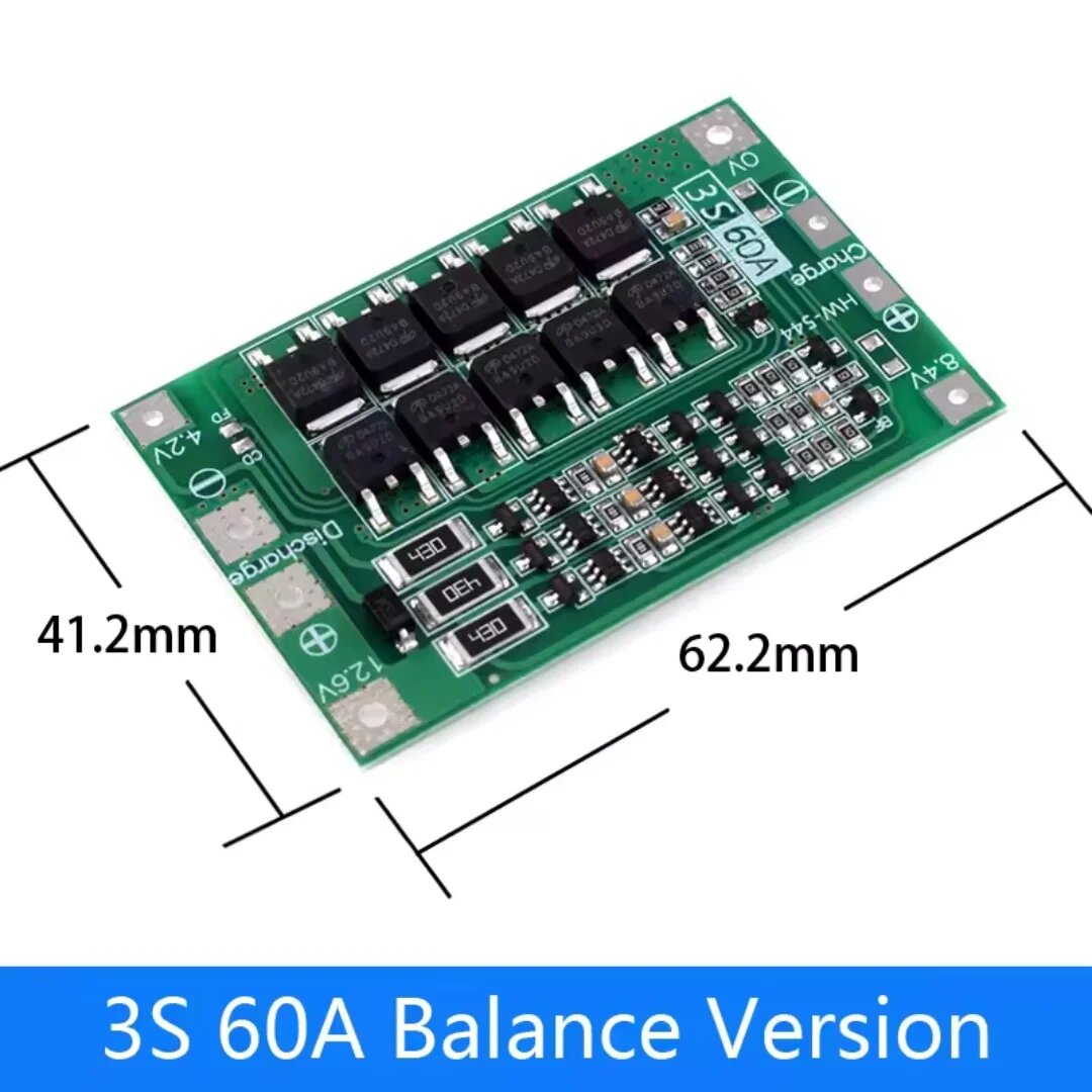 Плата защиты Li-ion 3S 60A Balance
