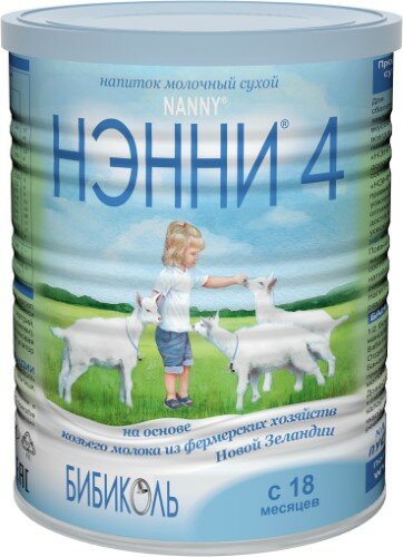 Нэнни 4 сухой молочный напиток на основе козьего молока для детей от 1,5 лет 400 гр