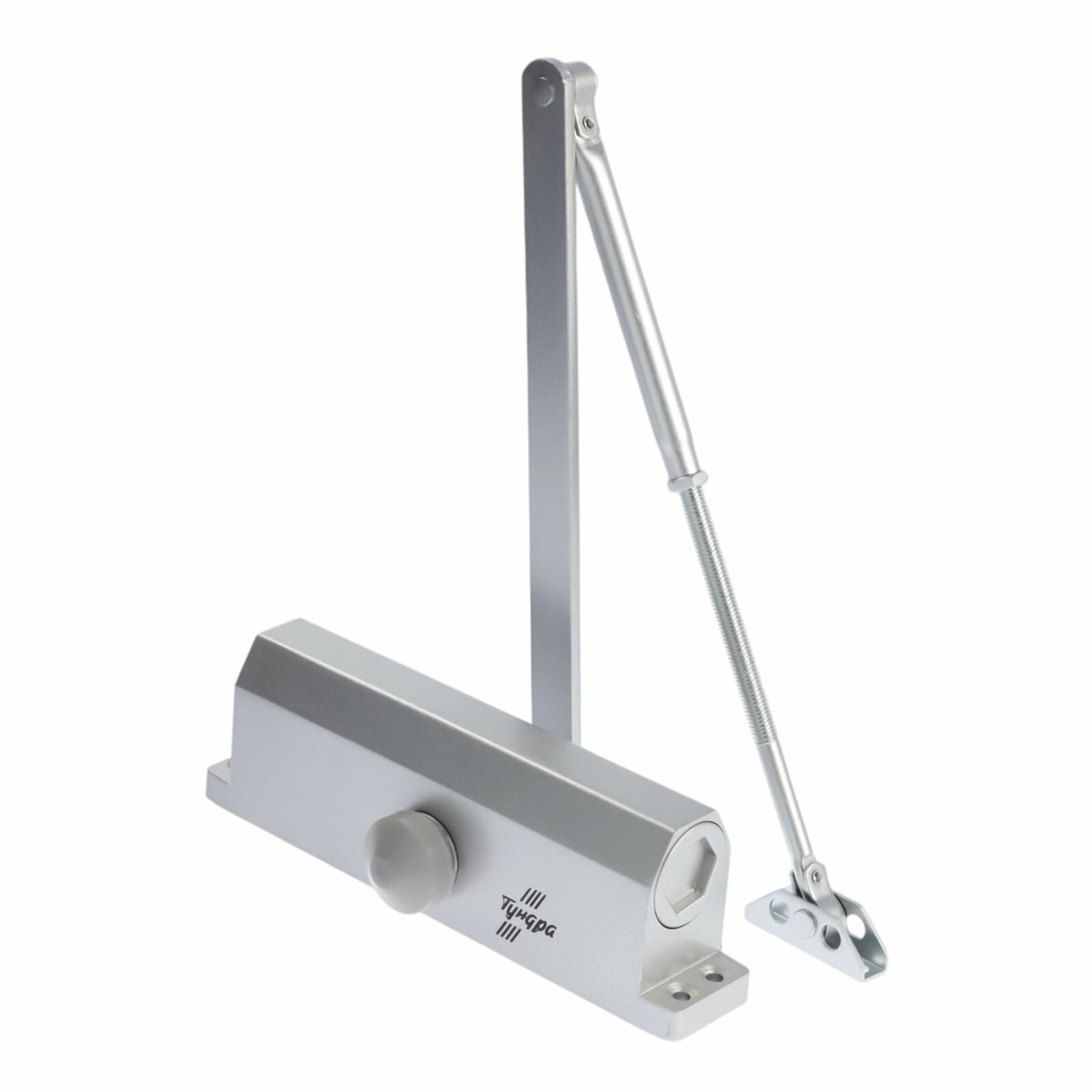 Доводчик дверей тундра D150SL, до 150 кг, цвет серебро