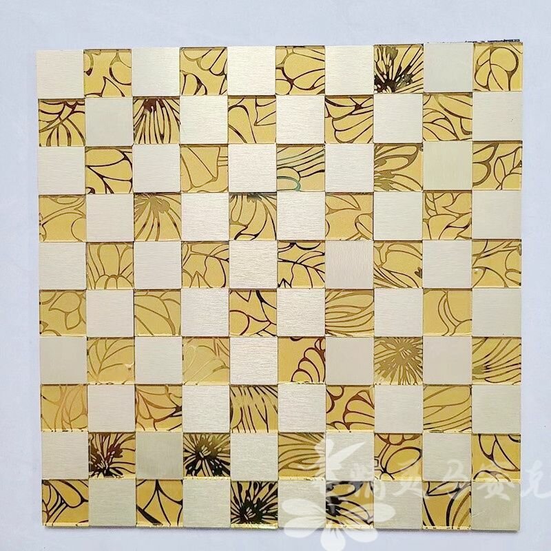 Мозаичные плитки из матового металла и алмазного стекла, самоклеящиеся, для декора стен за телевизором, зеркал в KTV, алюмокомпозитные панели.