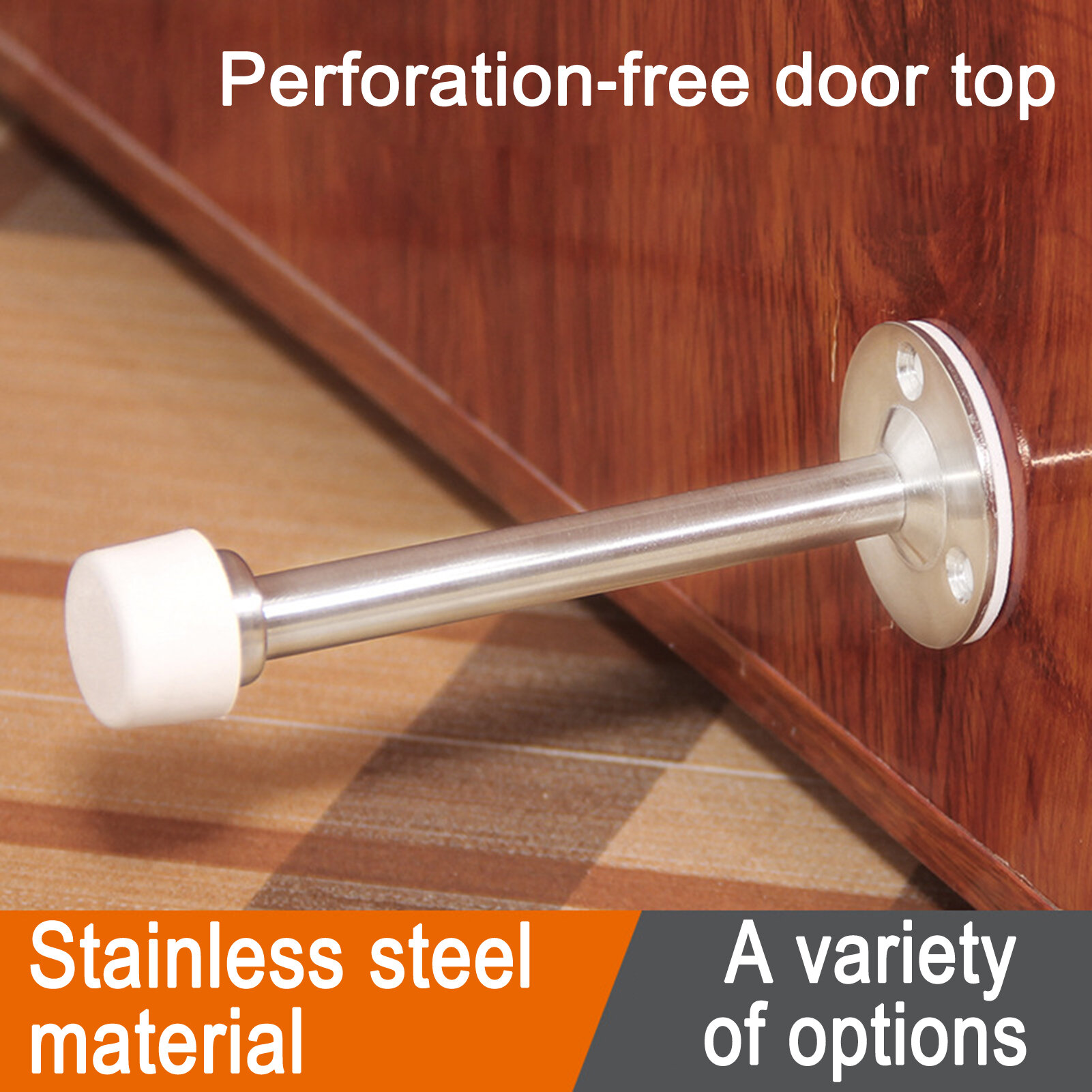 Бесконтактный дверной ограничитель из нержавеющей стали для деревянных и стеклянных дверей