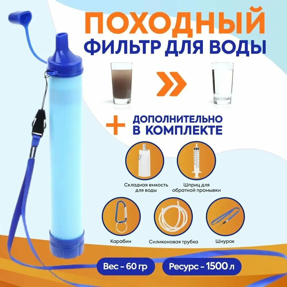 Туристический фильтр для очистки воды, Водоочистка, Походный