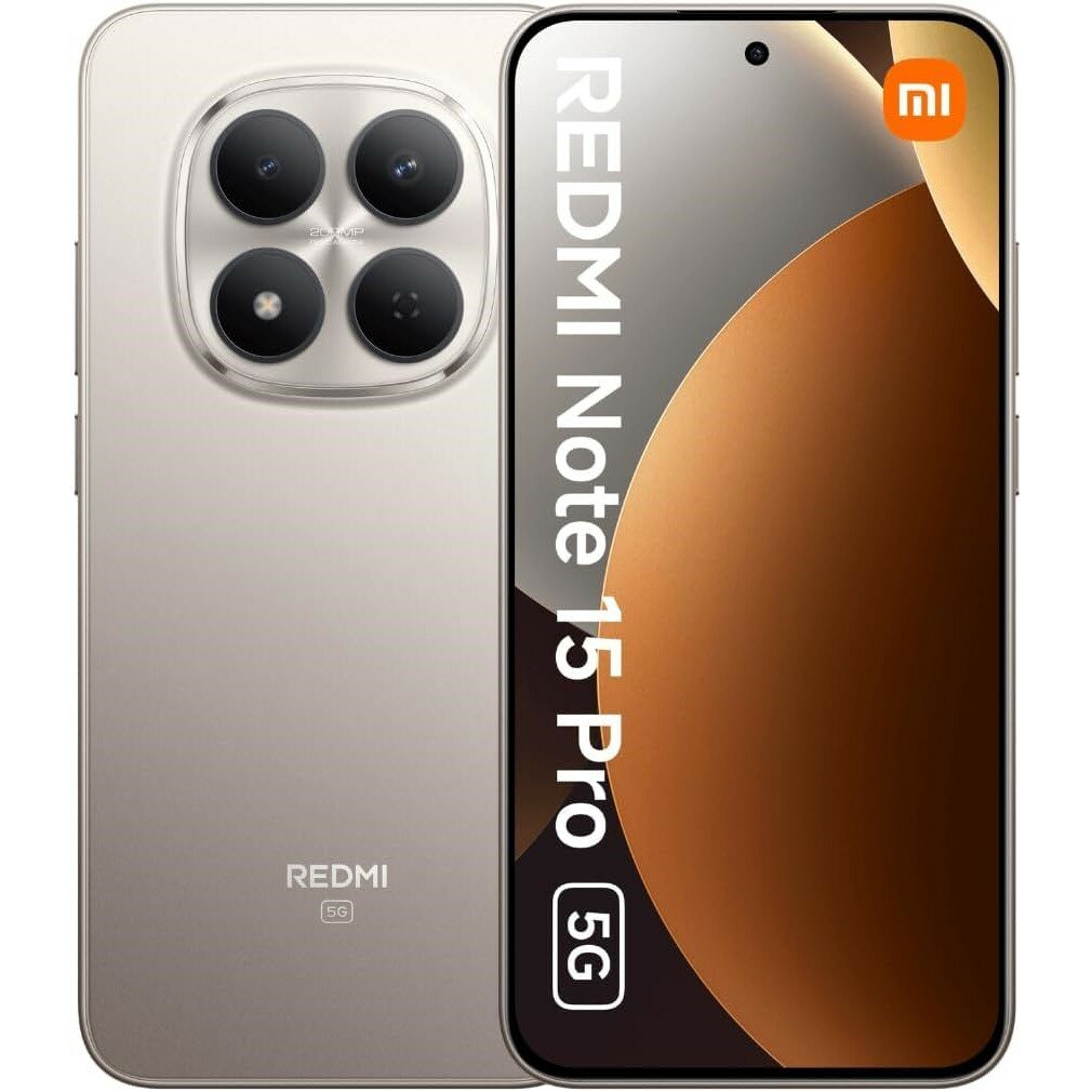 Смартфон Xiaomi Redmi Note 15 Pro 5G 8/256 ГБ Ростест/ЕАС, NFC, Dual nano SIM, титановый