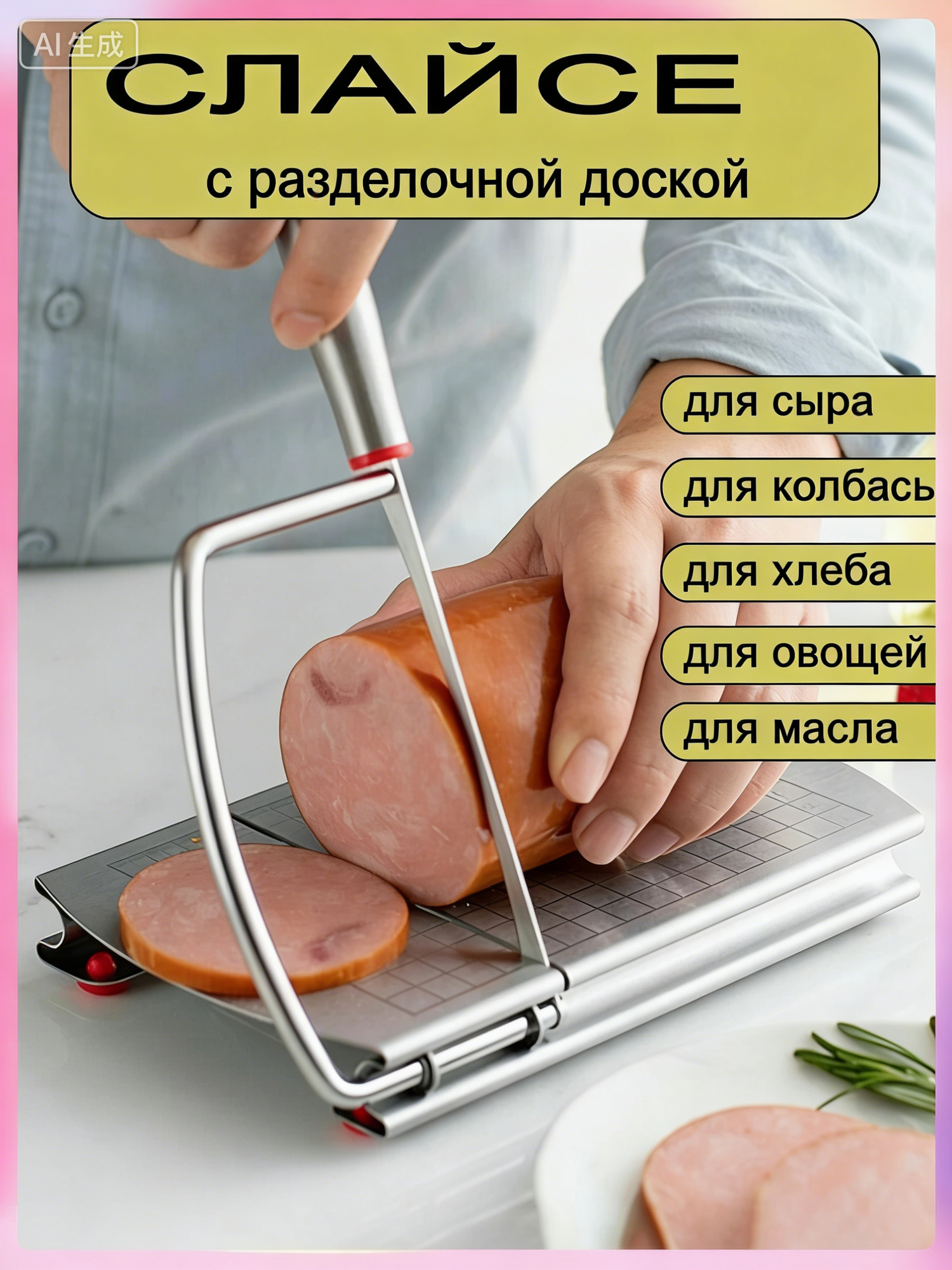 Уникальный слайсер для колбасы и сыра ручнойУникальный слайсер для колбасы и сыра ручной