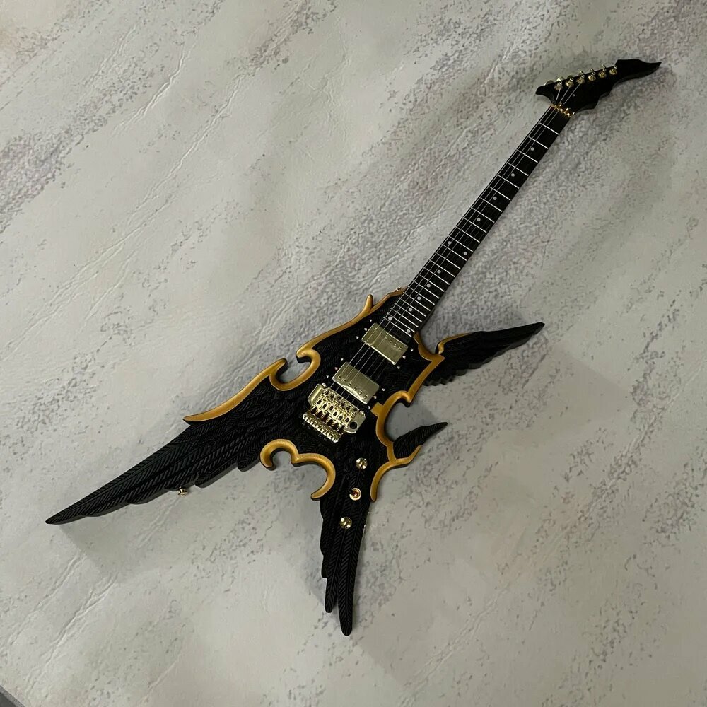 Электрогитара Новая шестиструнная электрогитара с крыльями ангела 6-струнная электрогитара 6-струнная
