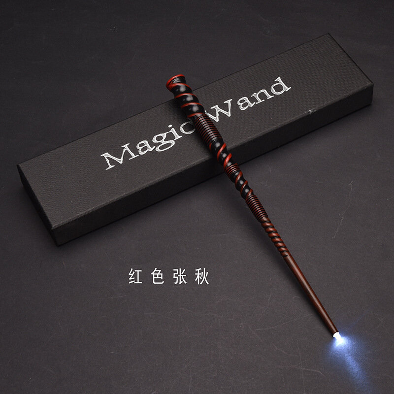 Волшебная палочка Гарри Поттера с батарейным питанием, светодиодная подсветка, сменная батарея, белая подсветка, изысканная резная волшебная палочка