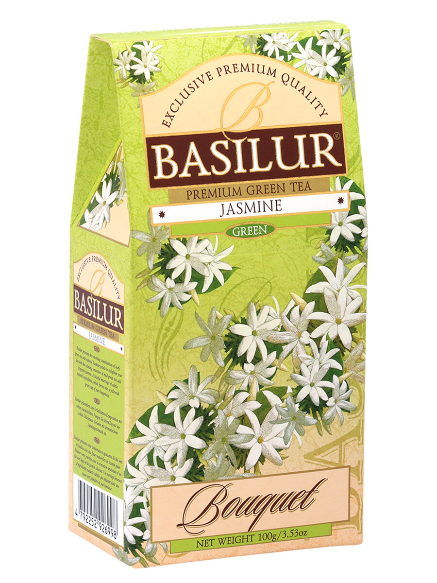 Чай подарочный Basilur Tea "Букет", Жасмин, зеленый, листовой 100 г