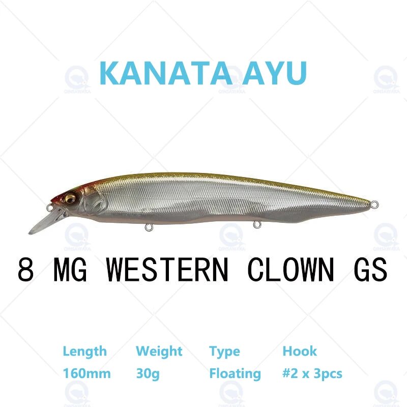 Megabass KANATA AYU SW Джеркбейт 160 мм 30 г AYU 8 WESTERN CLOWN
