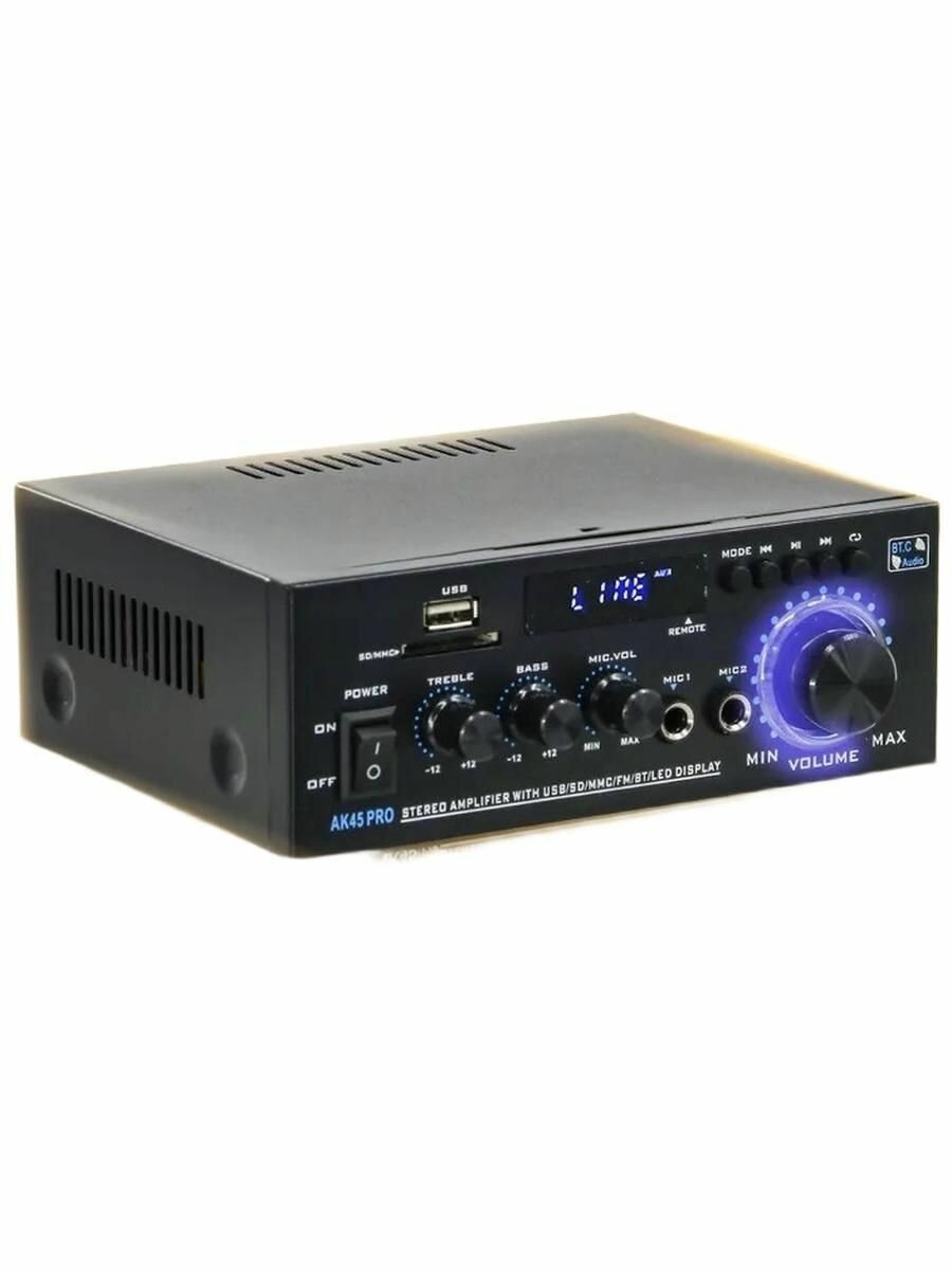 Аудио усилитель звука для колонок, усилитель звука, Hi-fi , Bluetooth5.0 ,2-канальный , 500 Вт + 500 Вт