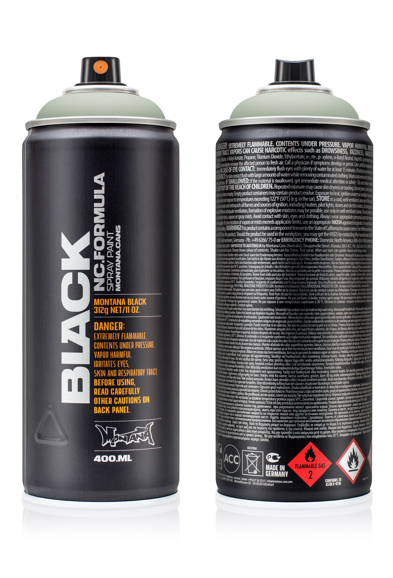 MONTANA Краска BLACK серый туман 0,4л 6510 BLK