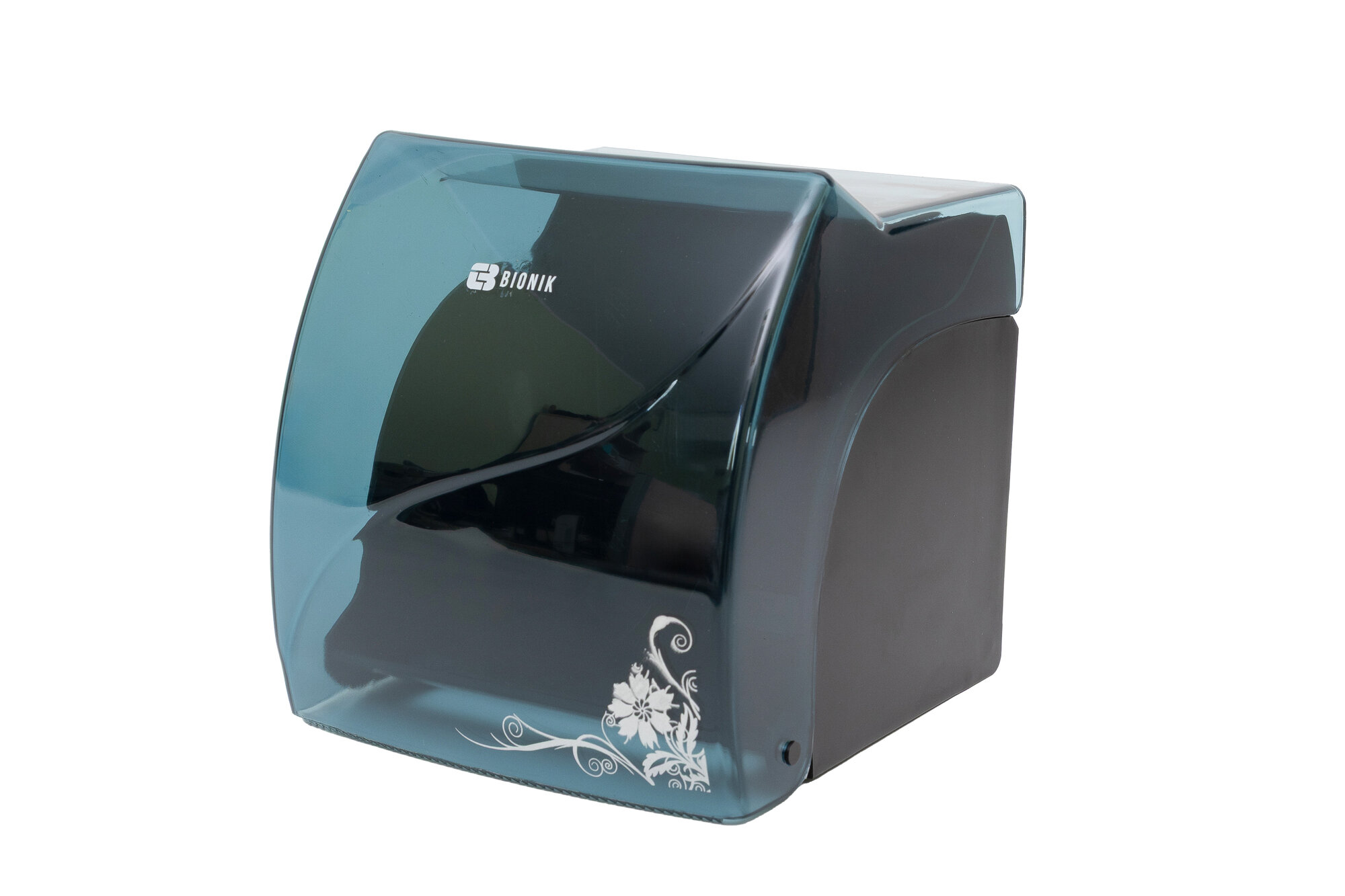 Диспенсер для туалетной бумаги BIONIK BK3024, черно-голубой, пластик