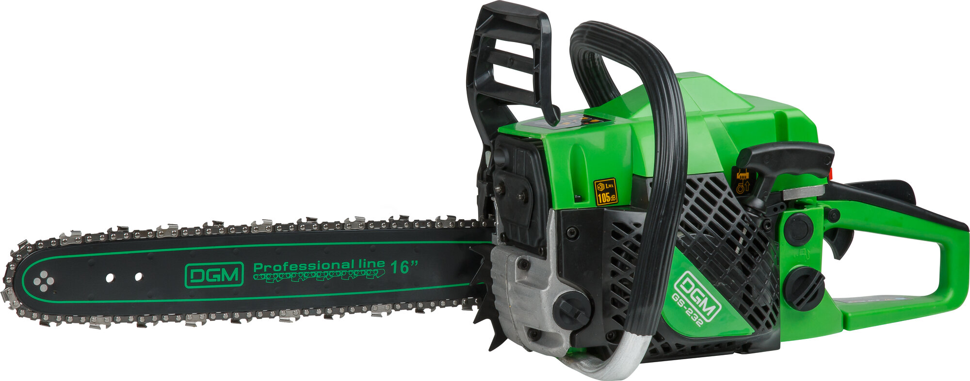 Бензопила DGM GS-232, пила цепная бензиновая, с антивибрацией и тормозом цепи