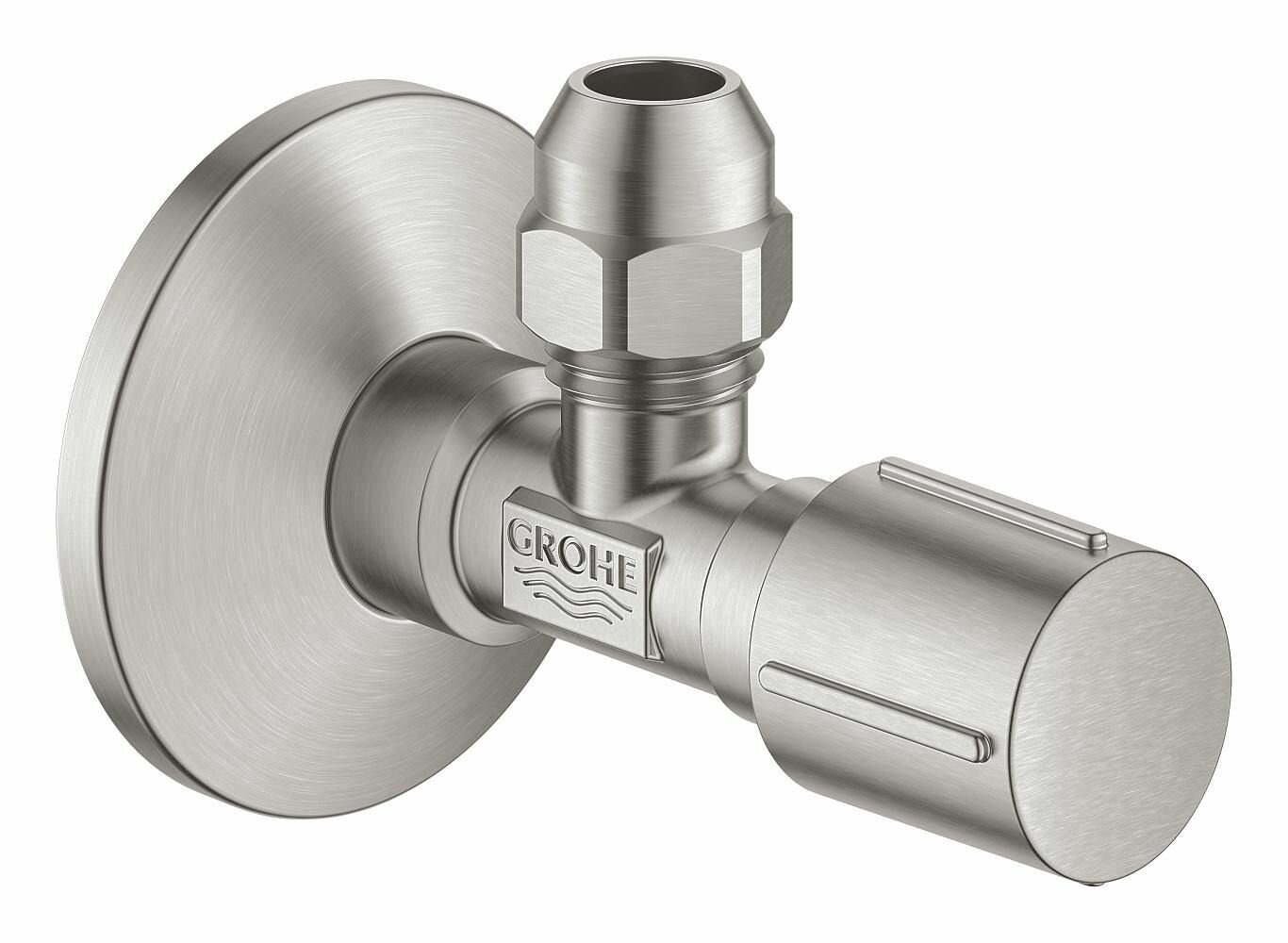 Вентиль угловой GROHE, латунь, суперсталь, матовый (22037DC0) — фото 1