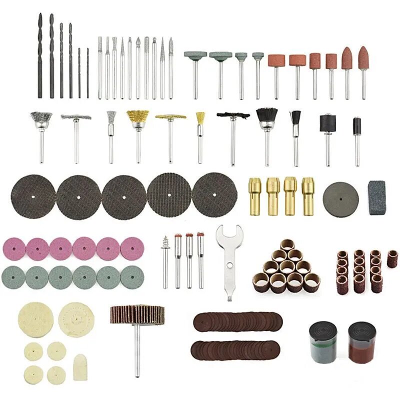 Универсальный полировочный набор насадок для гравера и бормашины, на гравер Dremel с пастой ГОИ
