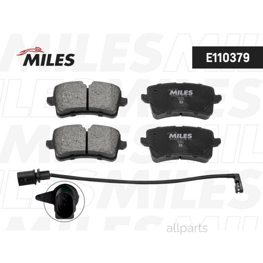 MILES E110379 Колодки тормозные AUDI A6 11-/A7 10- зад. с датч. SemiMetallic