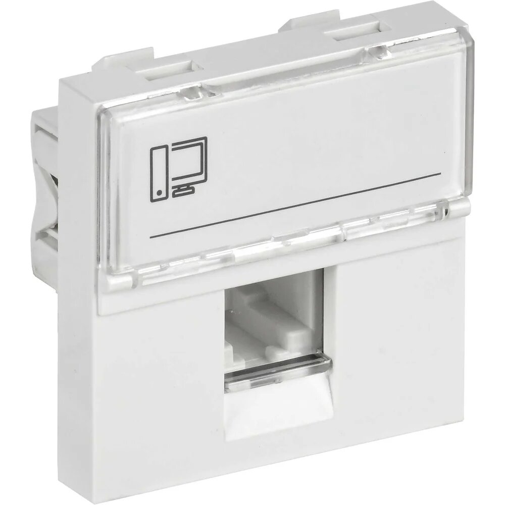 Информационная, IEK, розетка IEK РКИ-20-00-П RJ-45, UTP, категория 5e, 2 модуля