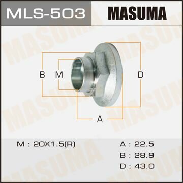 Гайка шруса 20x1,5x22,5 29 MASUMA MLS-503