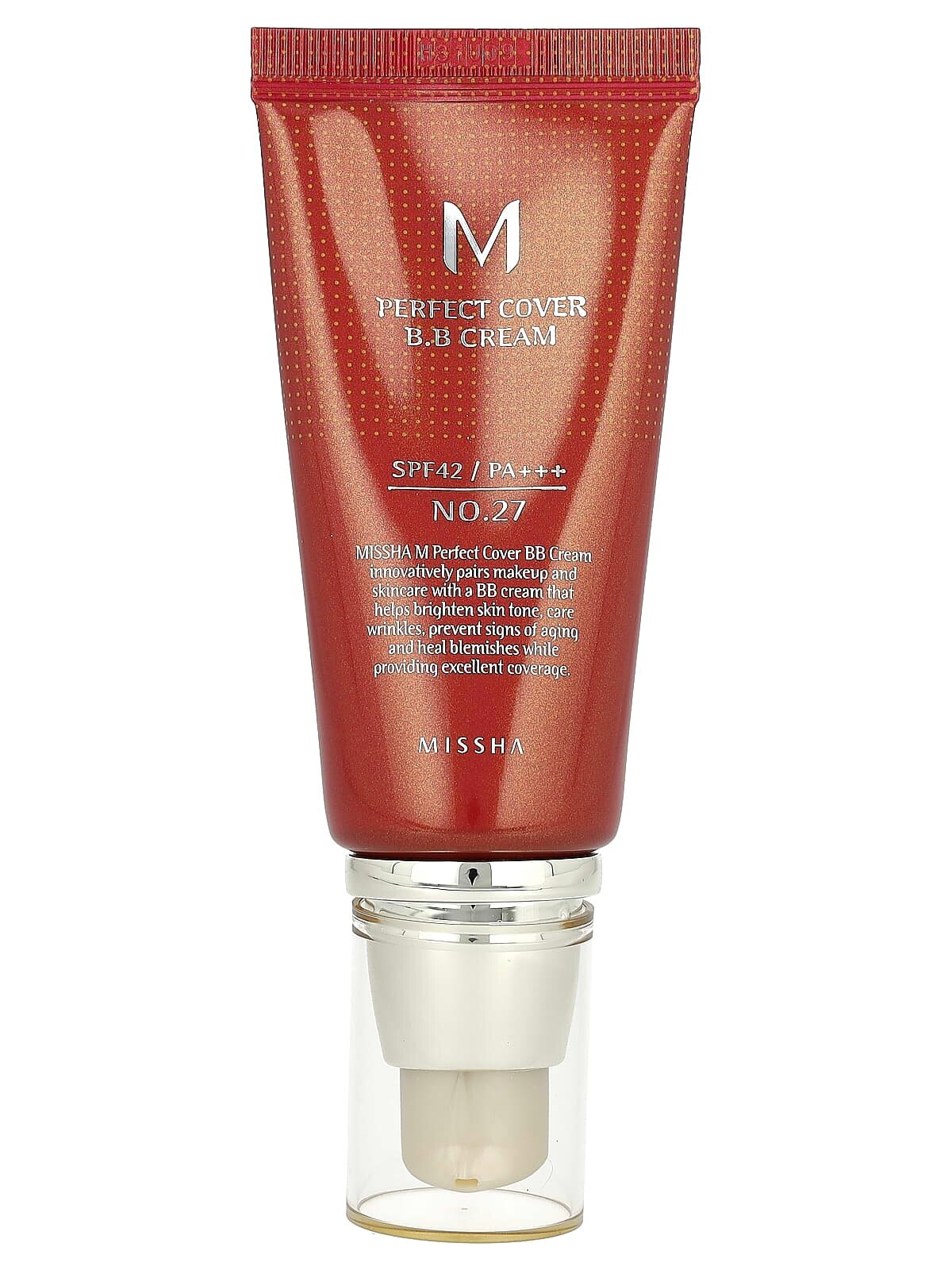 ББ крем Missha M Perfect Cover BB cream, SPF 42, 50 мл, оттенок: 27 honey beige