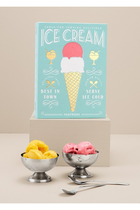Printworks Набор приборов для подачи мороженого The Essentials ICE CREAM Tools, 3 предмета - White/Gold