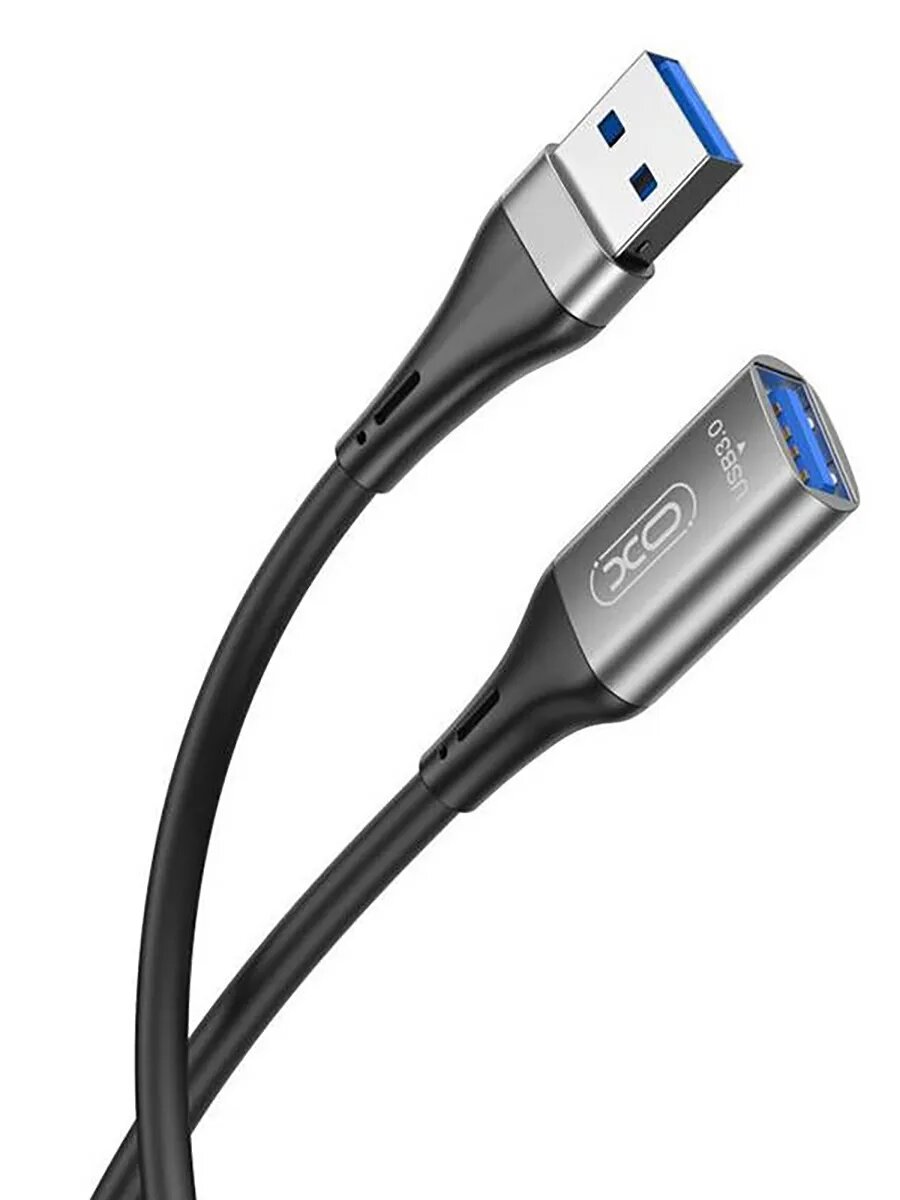 Удлинитель XO NB220 3.0 (USB на USB) 2м, черный/ кабель-переходник ЮСБ