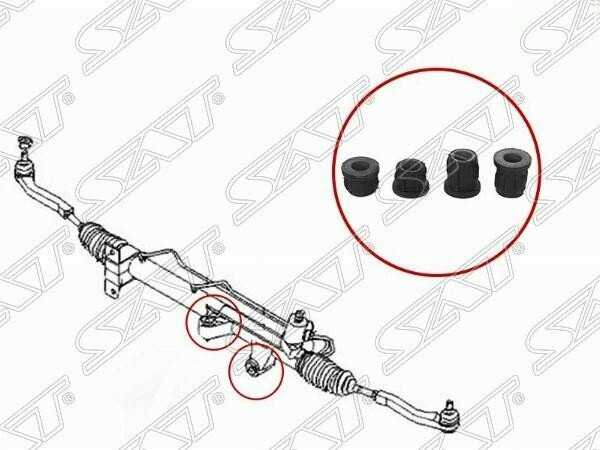 Сайлентблок SAT ST-4650009005B рулевой рейки SsangYong Actyon 05-10, Actyon Sports 06-12