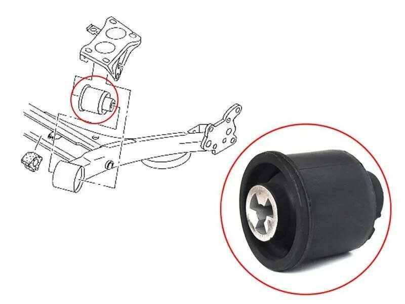 Сайлентблок SAT ST-6R0501541A балки Audi A3 96-13, Skoda Octavia 96-10