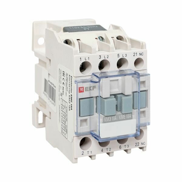 Контактор КМЭ 18А кат. 110В AC 1НЗ PROxima EKF ctr-s-18-110-nc