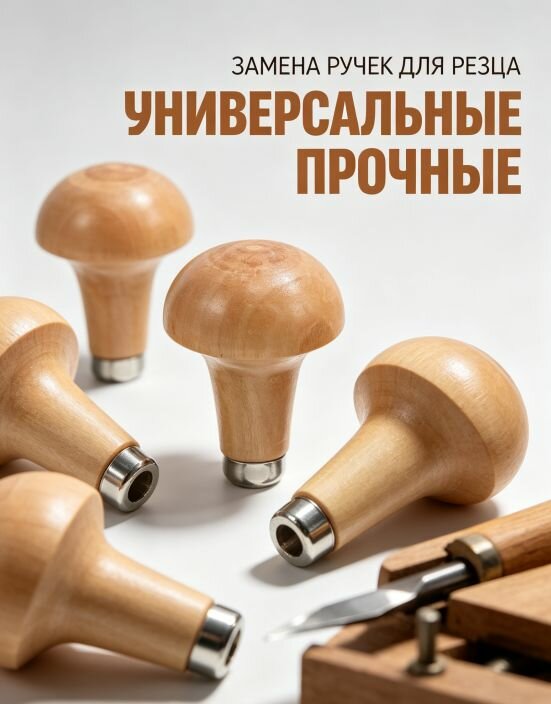 Набор Ручек Для Напильников, Эргономичный Хват, Подходит Для Гравировки, 5 Штук