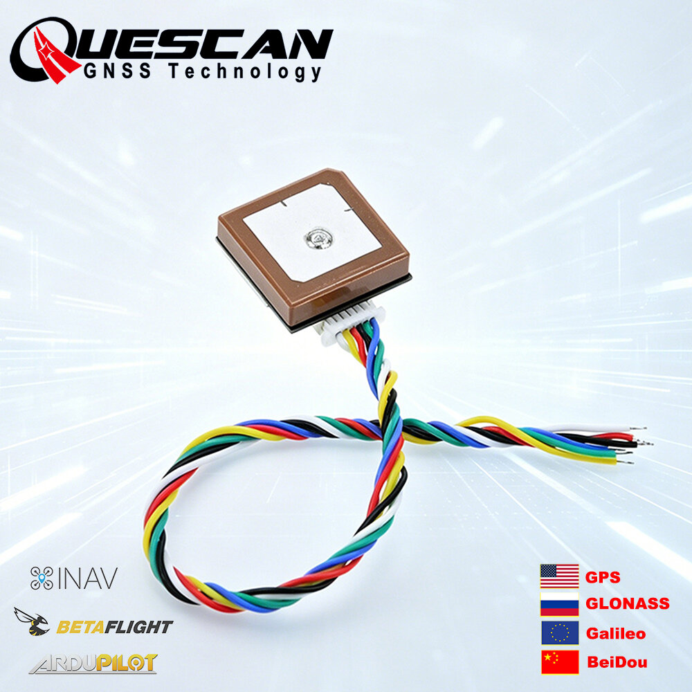 GPS-модуль QUESCAN AN182 ublox10 20Hz с магнитометром QMC5883L для контроллера полета дрона GPS ГЛОНАСС Galileo BeiDou